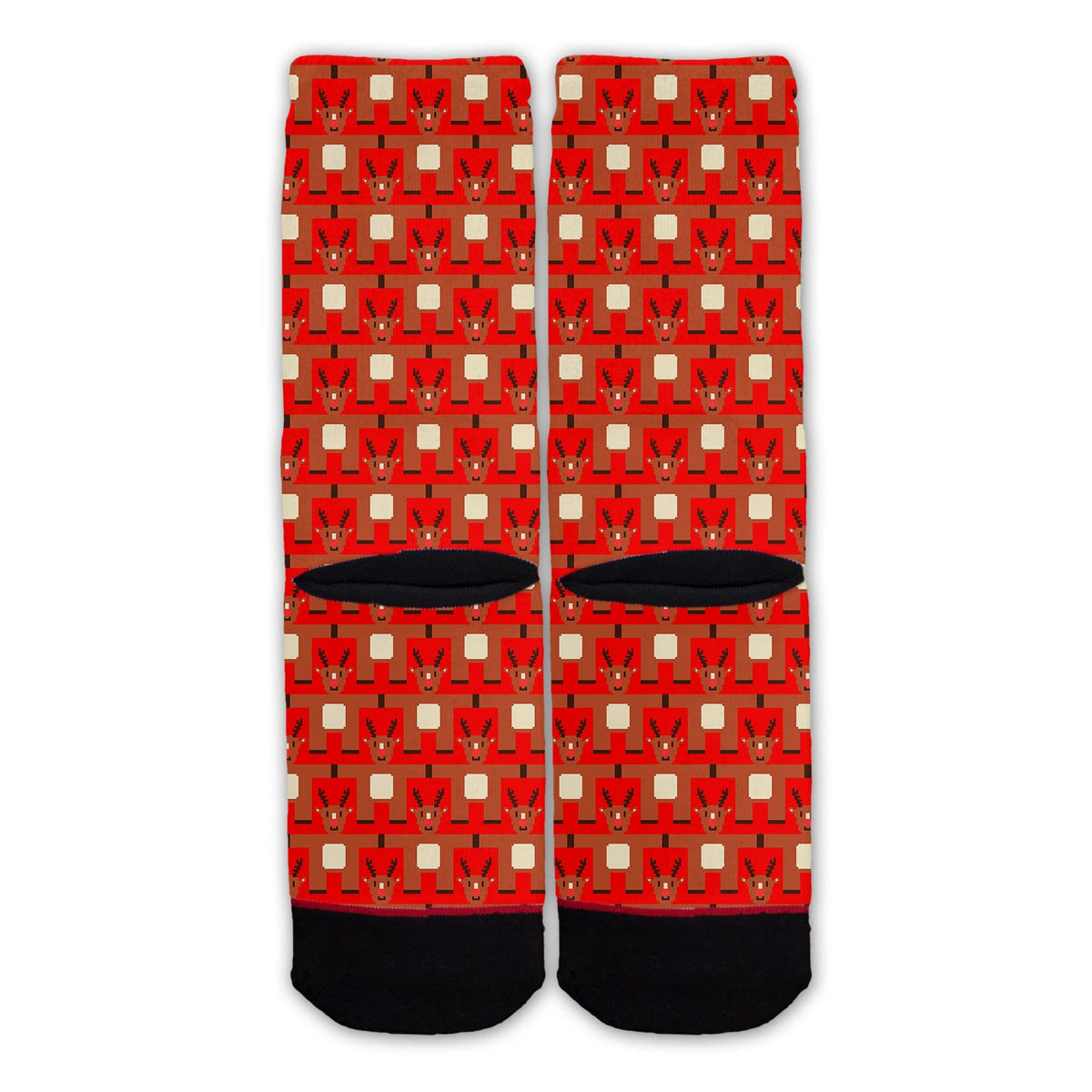 Function - 8-Bit Reindeer Pattern Red Fashion Sock – Function Socks