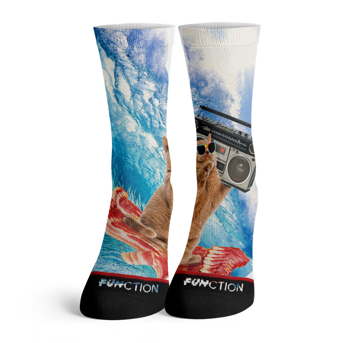 Function - Bacon Surfing Cat Fashion Socks – Function Socks