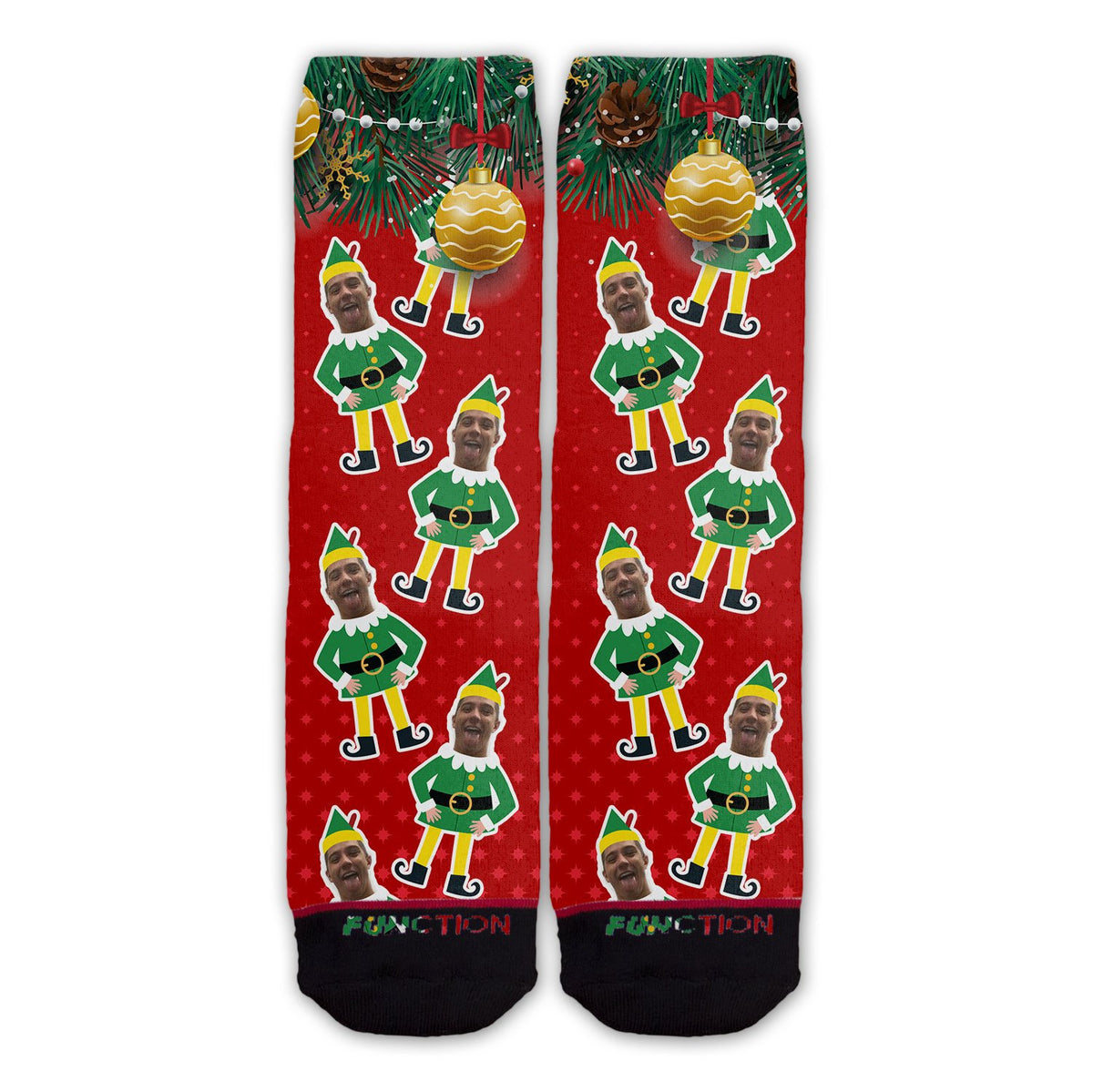 Function - Custom Face Christmas Elf Pattern Fashion Socks – Function Socks
