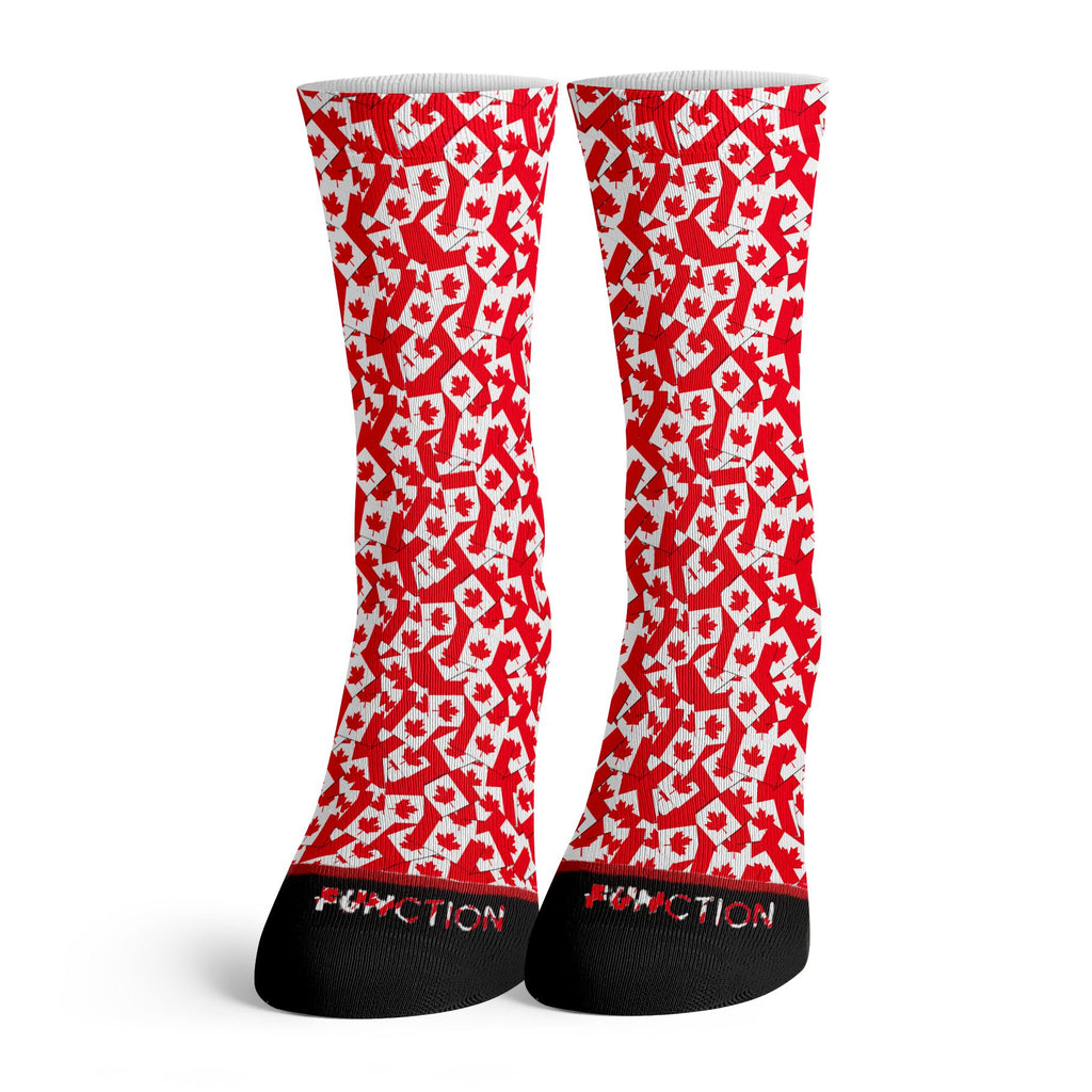 Function - Canadian Flag Repeating Pattern Fashion Sock – Function Socks