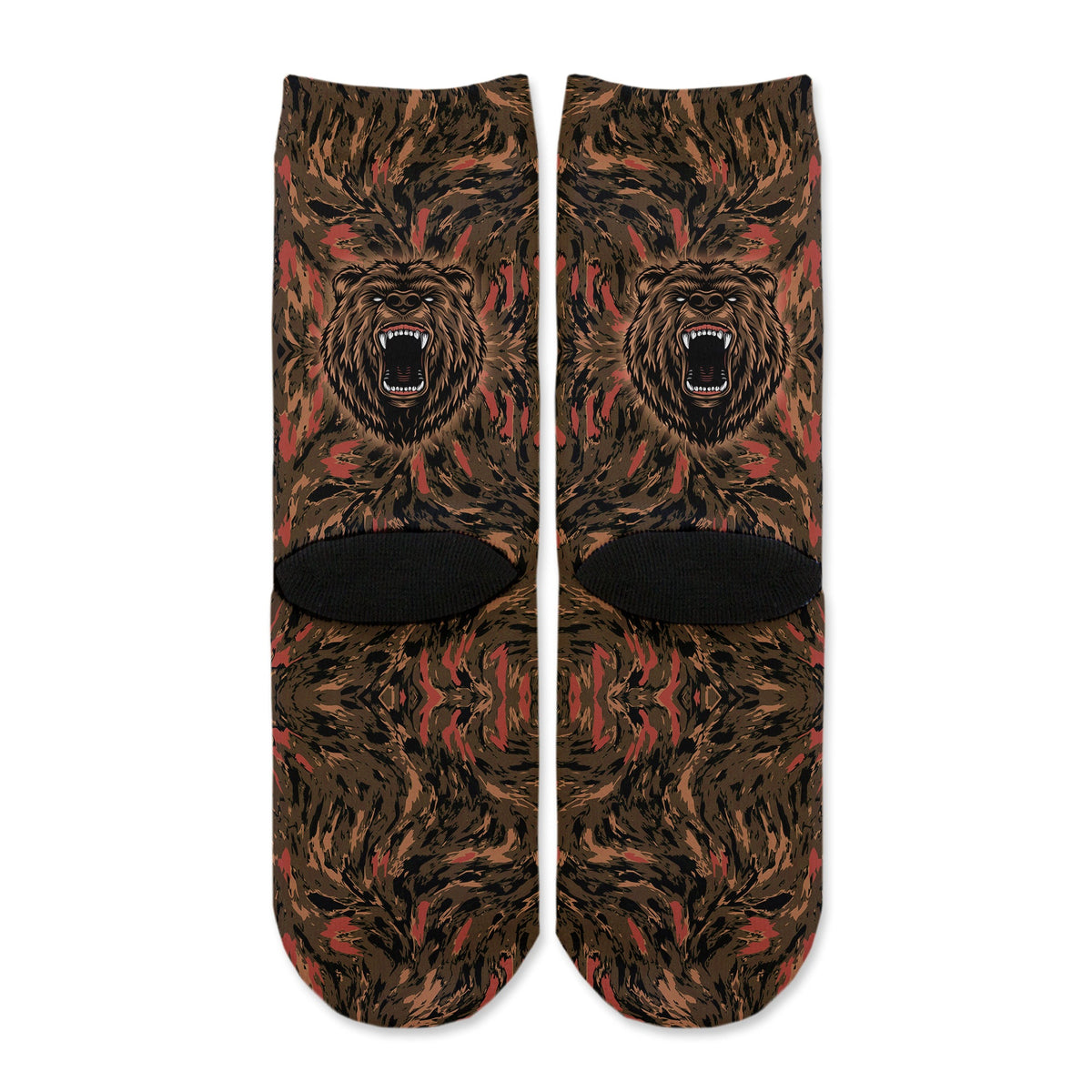 Function - Kids Angry Bear Head Adult Crew Fashion Socks Fur Retro Ani ...