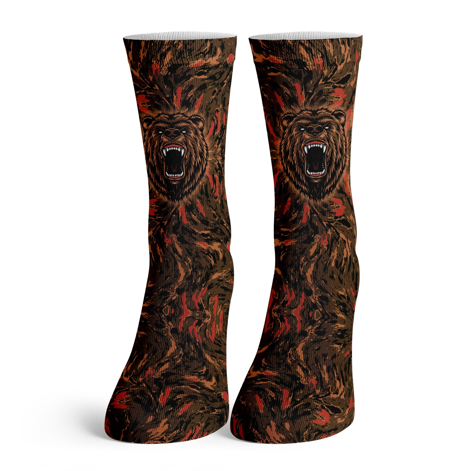 Function - Kids Angry Bear Head Adult Crew Fashion Socks Fur Retro Ani ...