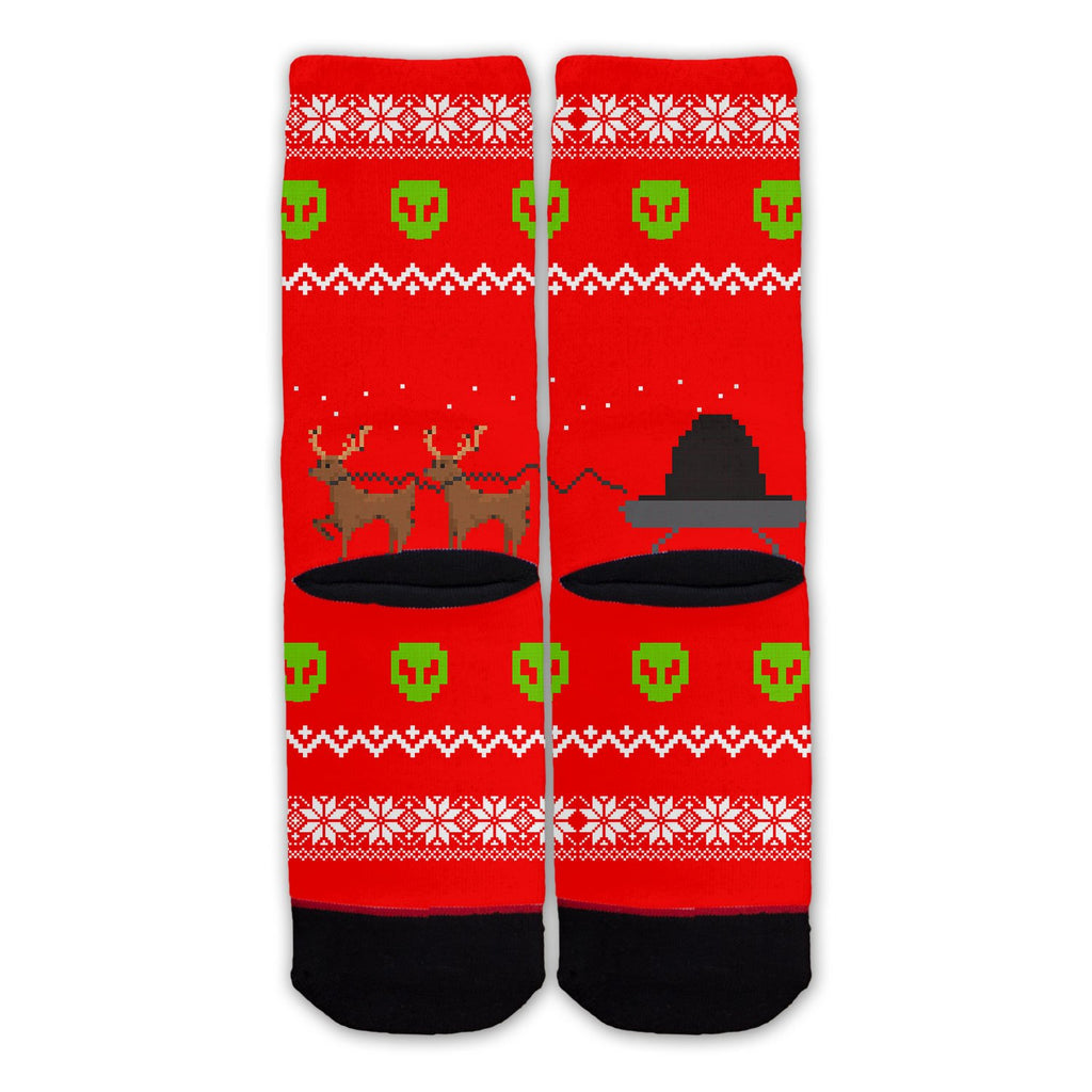 Function - Ugly Christmas Take Me To Your Leader Fashion Sock ...