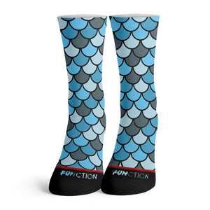 Function - Mermaid Scales Blue Fashion Socks – Function Socks