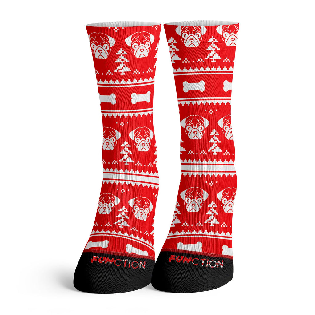 Function - Ugly Christmas 8 Bit Pug Socks – Function Socks