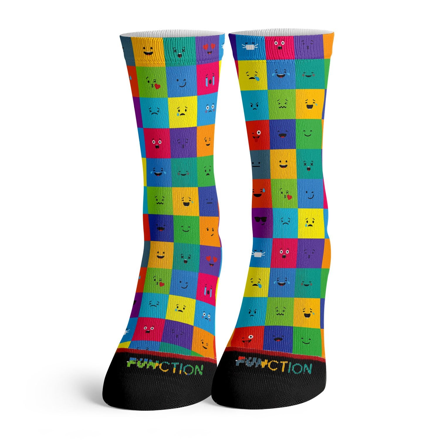 Function - Emoji Color Blocks Pattern Fashion Socks – Function Socks