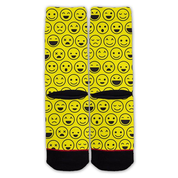 Function - Smile Emoji Faces Yellow Pattern Fashion Socks – Function Socks